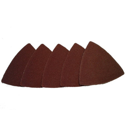 Multi Tool 80mm Sanding Paper Pads Red x20 Sheets Delta 100 Grit Fits ...