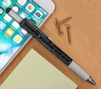 Multi Tool Pen 6 in 1 Gadgets Gift Idea Spirit Level Stylus Screw ...