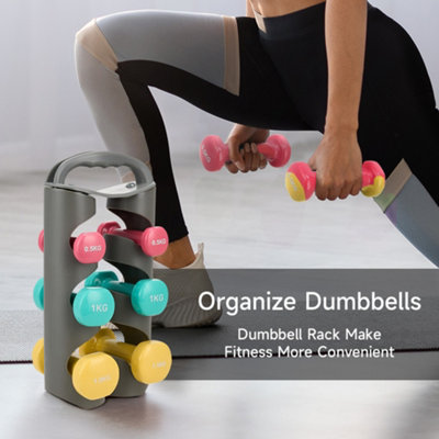 Multi-Weight Fitness Dumbbells Set with Storage Stand