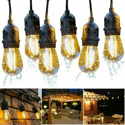 Multibao 48ft 15m Heavy Duty Waterproof Outdoor LED String Lights for ...