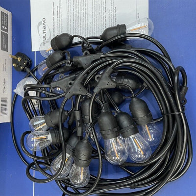 Multibao 48ft 15m Heavy Duty Waterproof Outdoor LED String Lights for ...