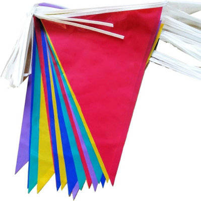 Multicolour 20Flags 10m Triangle Bunting Pennant Banner Birthday ...