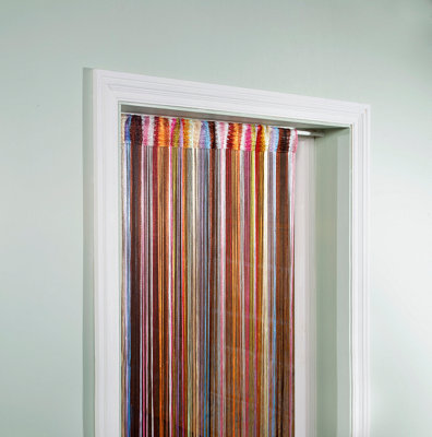 Multicolour String Door Curtain Fly Screen - 90 x 200cm Colourful ...
