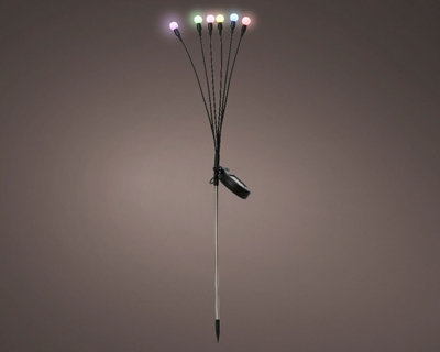 Multicoloured Berry Solar Stake Light Firefly Decorative Garden Path ...