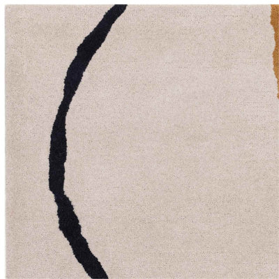 Multicoloured Modern Handmade Multi Abstract Wool Rug for Bedroom ...