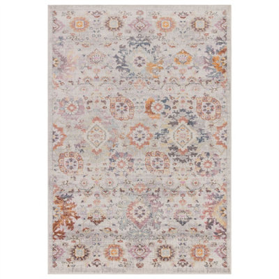 MultiColoured Traditional Persian Abstract Bordered Floral Easy To ...