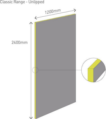 Multipanel Calacatta Marble Bathroom Wall Panel Unlipped 2400 x 1200mm