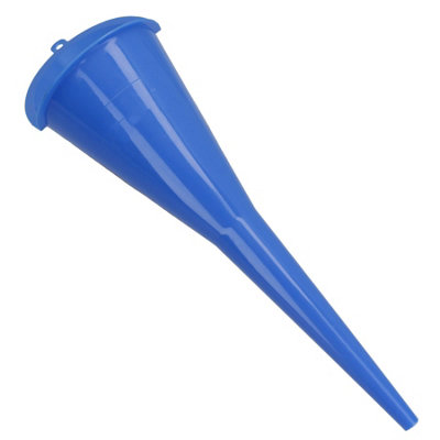 Multipurpose Long Necked Plastic Funnel Car Refuelling Spout 370mm Long 2pc