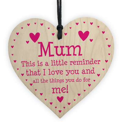 Mum Gift For Mothers Day Birthday Reminder I Love You Gift From ...
