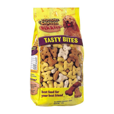 Munch & Crunch Bikkies Tasty Bites Dog Snacks Multicoloured (350g)