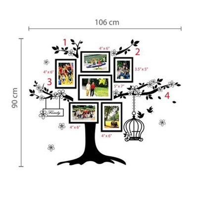 Mural Decal Paper Art Decoration Huge photo frame Self-Adhesive Wall ...