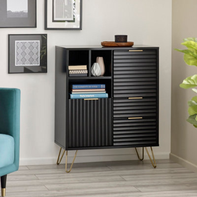 Murano 2 Door 2 Drawer Sideboard with Internal and External Shelf ...