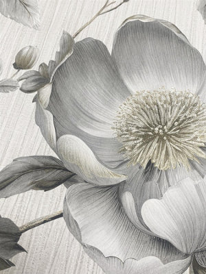 Muriva Alethia Floral Wallpaper - For Living Room, Bedroom, Fireplace ...