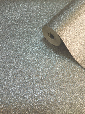 Muriva Textured Metallic Glitter Warm Gold Wallpaper 701367