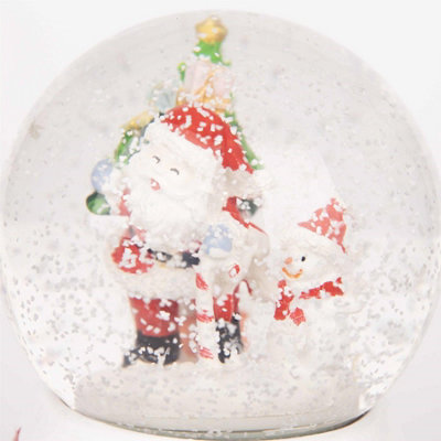 Musical Christmas Snowglobe Large Water Ball Features Santa Snowman ...