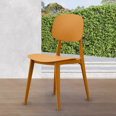 Mustard Yellow Plastic Olso Dining Chair