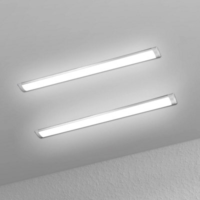 muzha 2 Packs LED Batten Lights 4 ft 40 w 6500 k Daylight,Low Profile ...