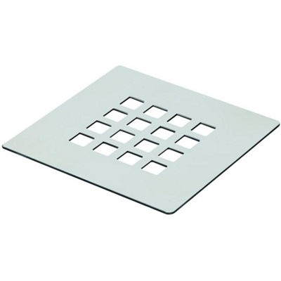 MX 90mm Square Grill Grid Shower Waste High Flow Chrome Trap for Shower ...