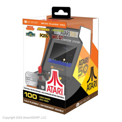 My Arcade Micro Player Pro 6.7" Atari Portable Retro Arcade (100 Games ...