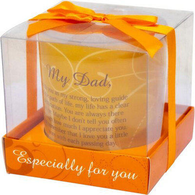 My Dad Candle Gift Set In Box Candles Wax Message Poetic Writing Home ...
