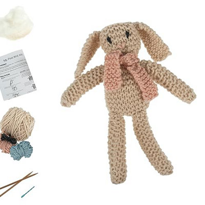 MY FIRST KNIT - My First Knitting Kit: Bunny in Scarf - Trimits
