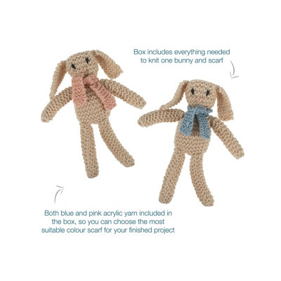 Buy MY FIRST KNIT - My First Knitting Kit: Bunny in Scarf - Trimits at B&Q