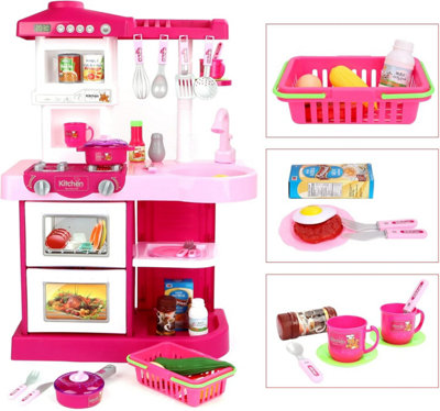 My Little Chef Kitchen Play Set with 30 Accessories for Children ...
