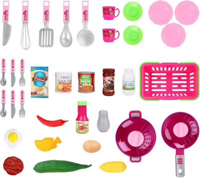 My Little Chef Kitchen Play Set with 30 Accessories for Children ...
