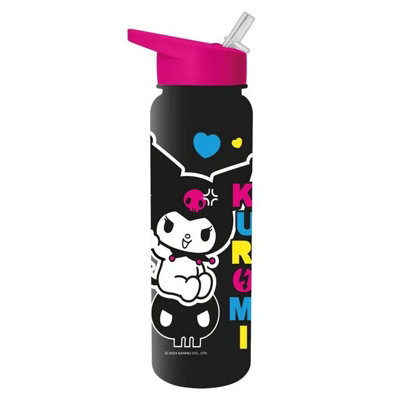 My Melody Punk Vibes Plastic Water Bottle Black/Pink (24cm x 7cm x 7cm)