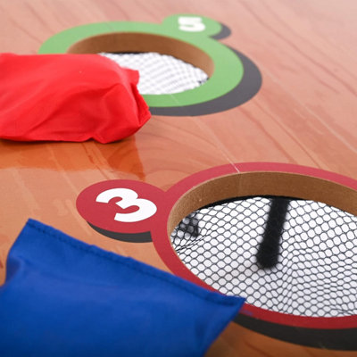 MY Wooden Foldable Bean Bag Toss Garden Game Includes Bean Bags 2 Players