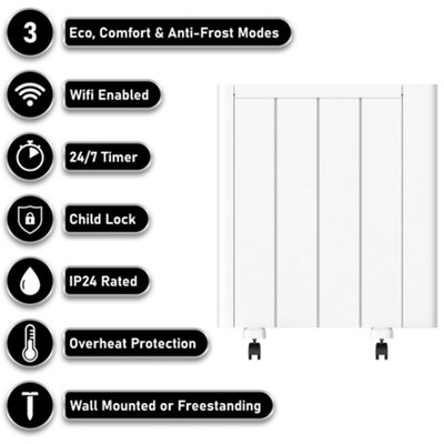 MYLEK Ceramic Panel Heater Radiator Electric with WIFI Smart APP ...