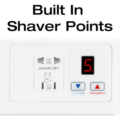 MYLEK Digital Body & Hair Dryers Wall-Mounted Hair Dryer with Shaver ...