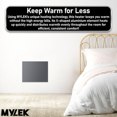 MYLEK Panel Space Heater 500W Eco Smart WiFi App Radiator Electric Slim ...