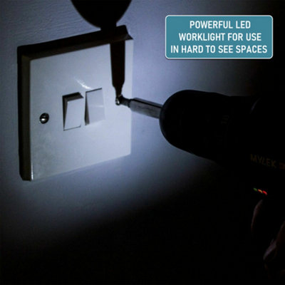 MYLEK VCB Cordless Drill with MYLEK 4ORCE 50 Piece Accessory Kit