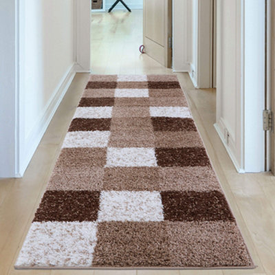 Myshaggy Collection Rugs Geometric Design 381 Brown