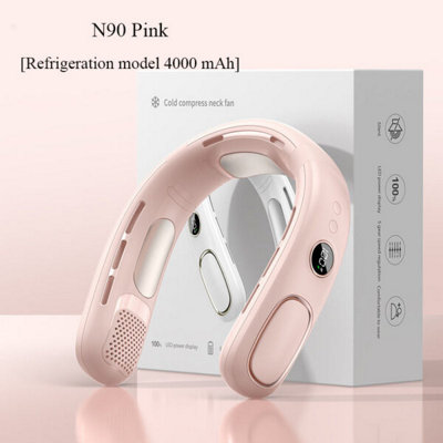 N90 Pink USB Outdoor Portable Neck Cooling Mini Fan