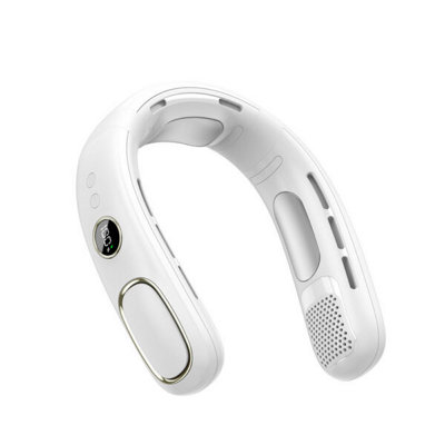 N90 White USB Outdoor Portable Neck Cooling Mini Fan