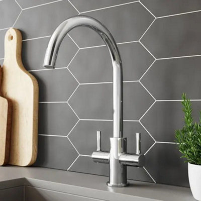 Nabis Idro Swan Neck Swivel Kitchen Mixer Tap