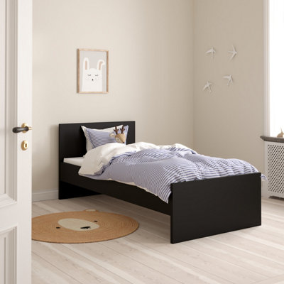 Naia Single Bed 3ft (90 x 190) in Black Matt | DIY at B&Q