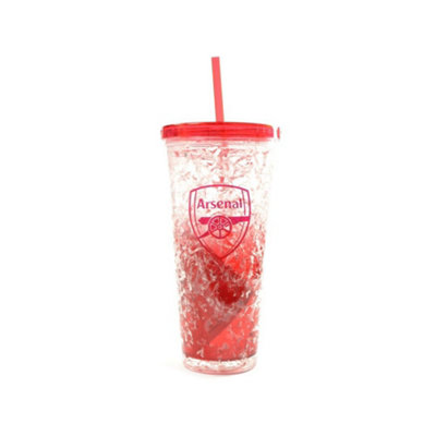 nal FC Crest 600ml Freezer Cup With Straw Red (One Size) | DIY at B&Q