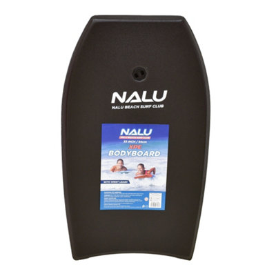 Nalu Bodyboard with Leash Body Board with Crescent Tail and XPE Core ...