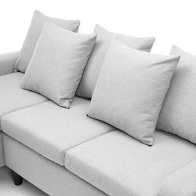Napoli Reversible Corner Sofa in Light Grey