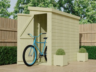 Narrow Alleyway Shed, 4.2m x 1.2m, double door