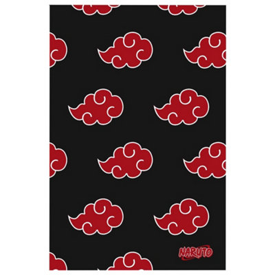 Naruto Fleece Akatsuki Symbol Blanket Red/Black (150cm x 100cm)