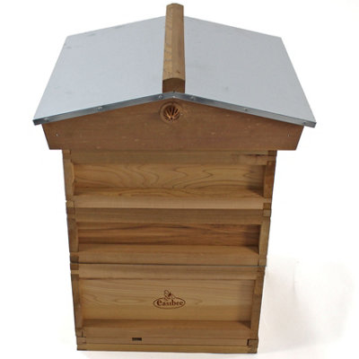 National Pine Bee Hive Starter Kit with Frames and Wax Gabled Roof