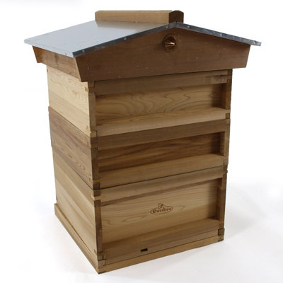 National Pine Bee Hive Starter Kit with Frames and Wax Gabled Roof