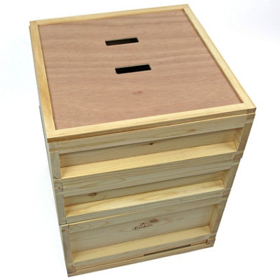 National Pine Bee Hive Starter Kit with Super Brood Frames and Wax Beehive
