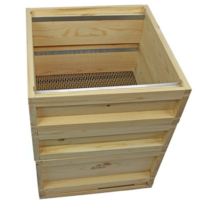 National Pine Bee Hive Starter Kit with Super Brood Frames and Wax Beehive