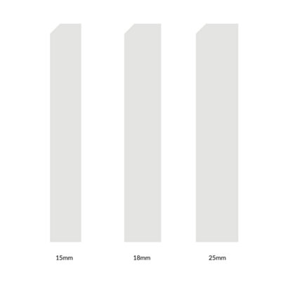 National Skirting 45 Degree Chamfer MDF Skirting Board - 250mm x 25mm x ...