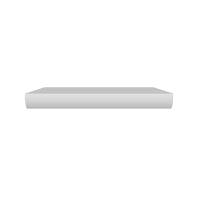 National Skirting Bullnose MDF Window Board - 140mm x 25mm x 3040mm, Primed